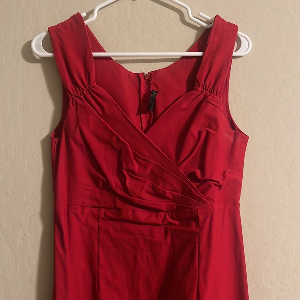 Red Body Hugging Wiggle Dress - Gem